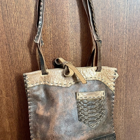 Bags | Vintage 7s Handmade Earthy Leather Purse Unique Boho Hippie ...